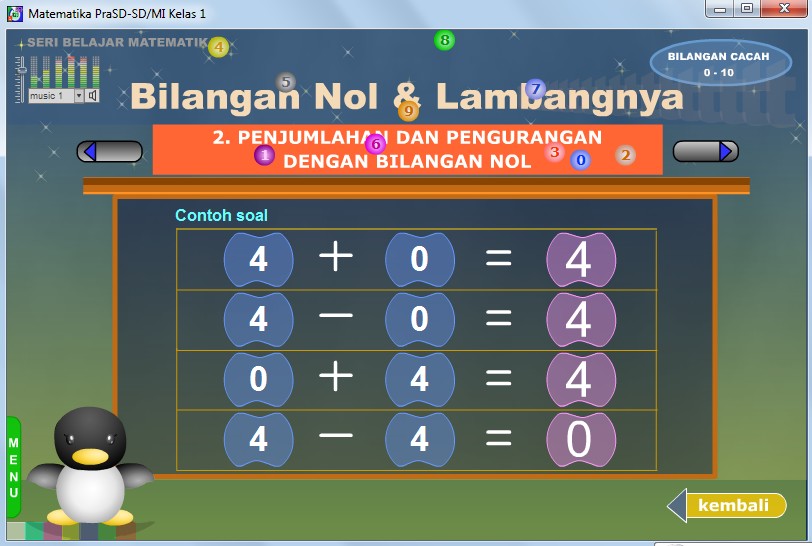 Tutorial Matematika SD Tingkat Dasar (MatSd1V1) - Media Belajar Interaktif
