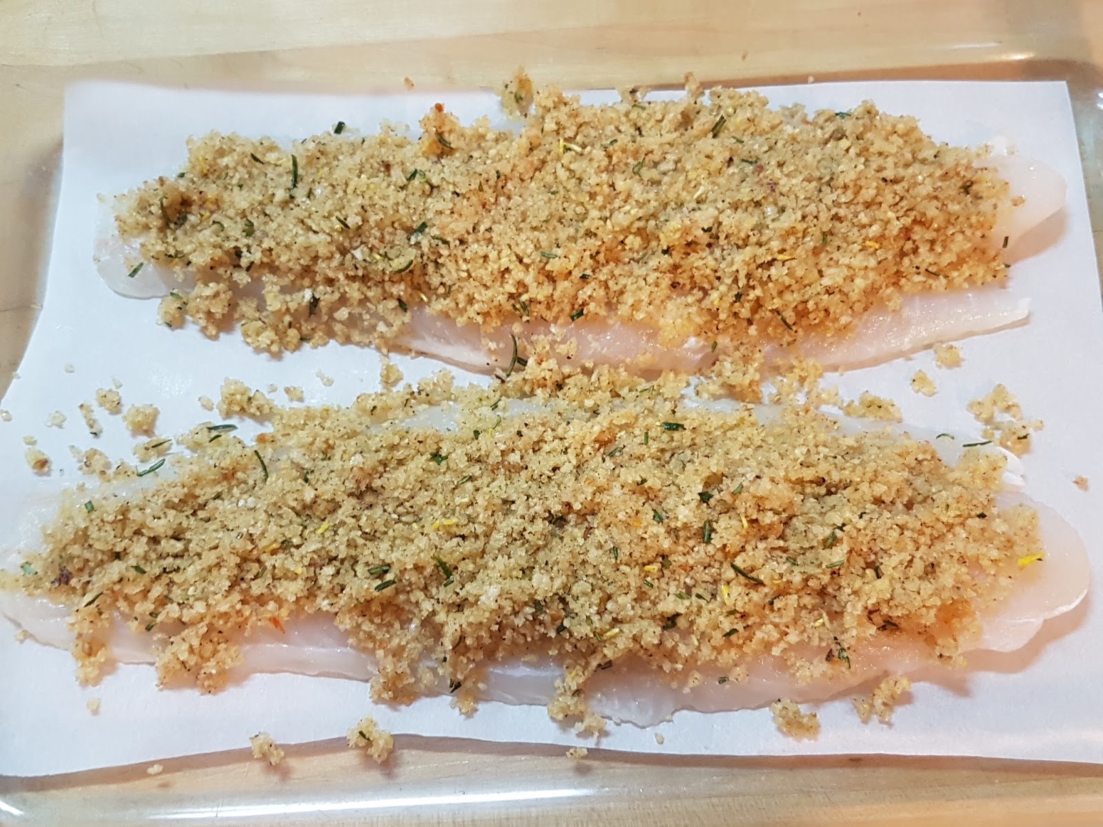 Almost Wasted: Pinenut and Rosemary Crusted Basa Fillets with Crispy ...