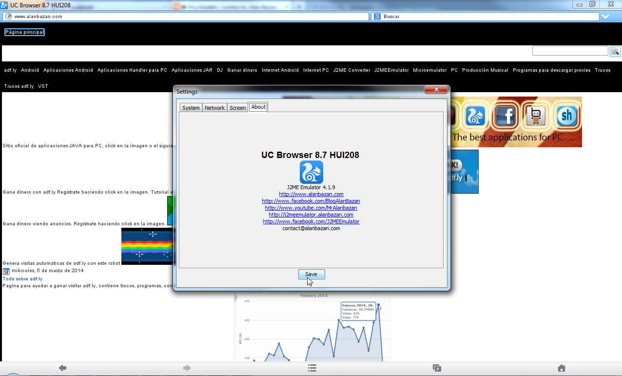 J2ME Emulator: UC Browser for PC v8.7 + HUI208 [Multilanguage]