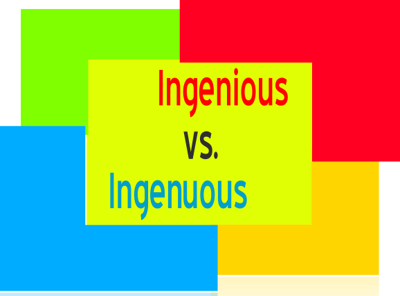 Ingenious Vs Ingenuous, Learn with Mind Trick - Make Your English Easy