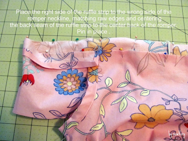 sewVery: Ruffle Neck Romper Tutorial