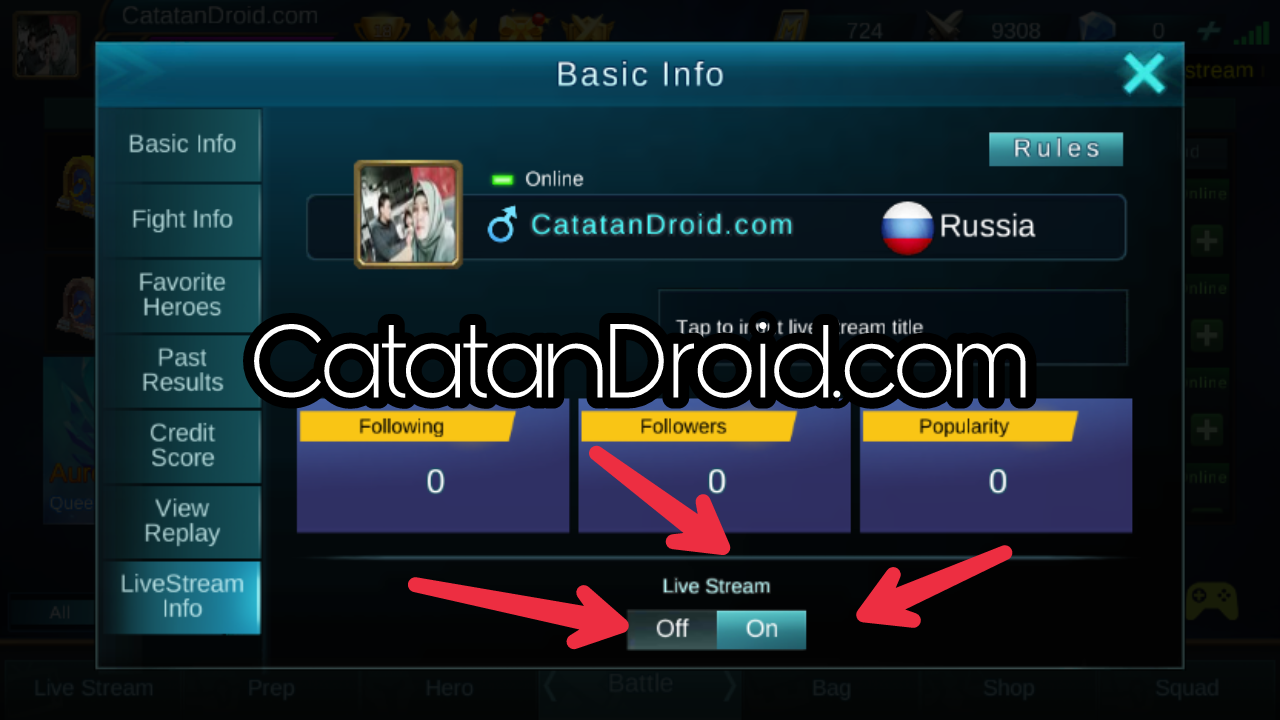 Cara Mengaktifkan Live Streaming di Game Mobile Legends