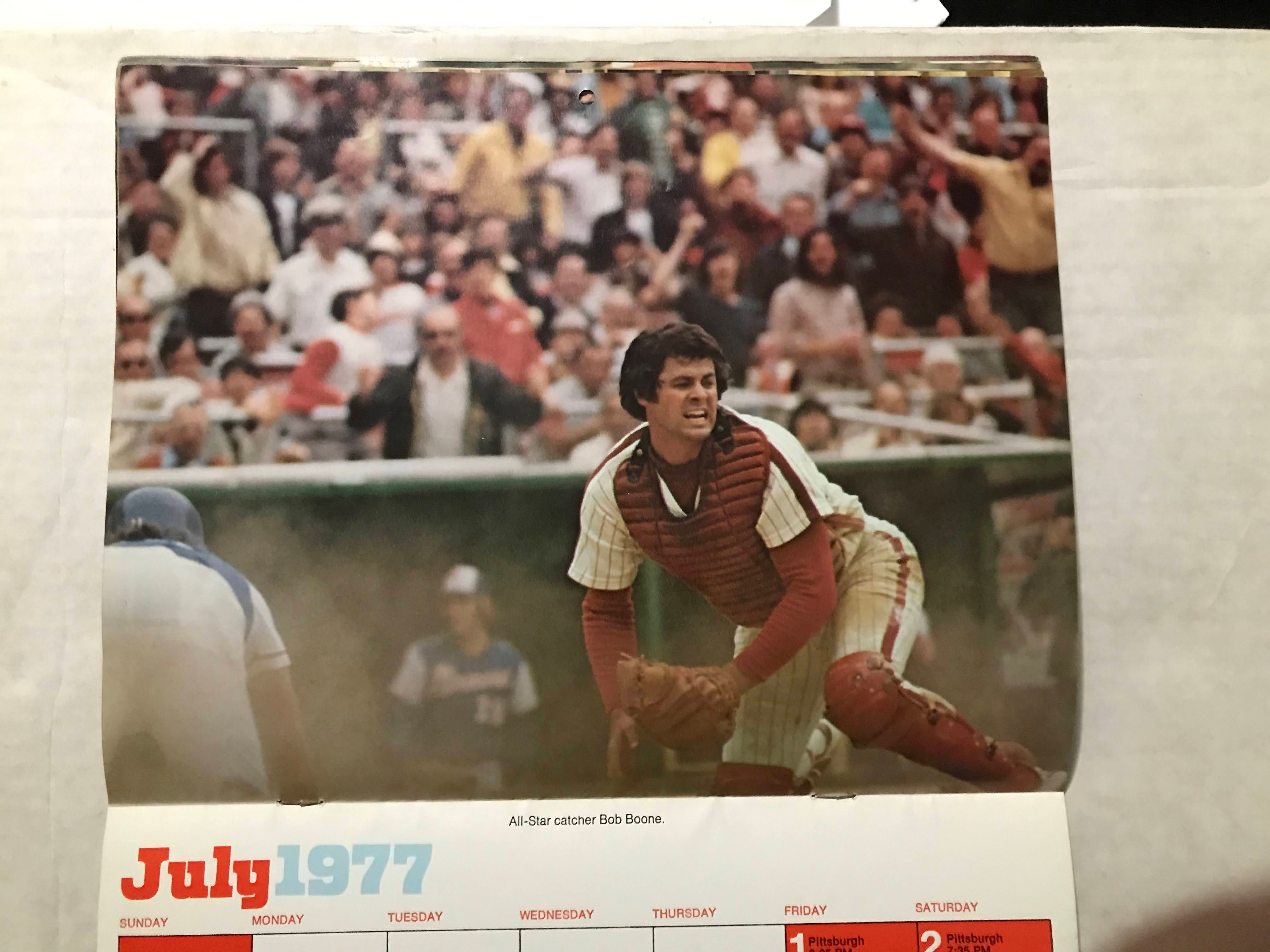 Baseball Cards Come to Life!: 1977 Phillies Calendar