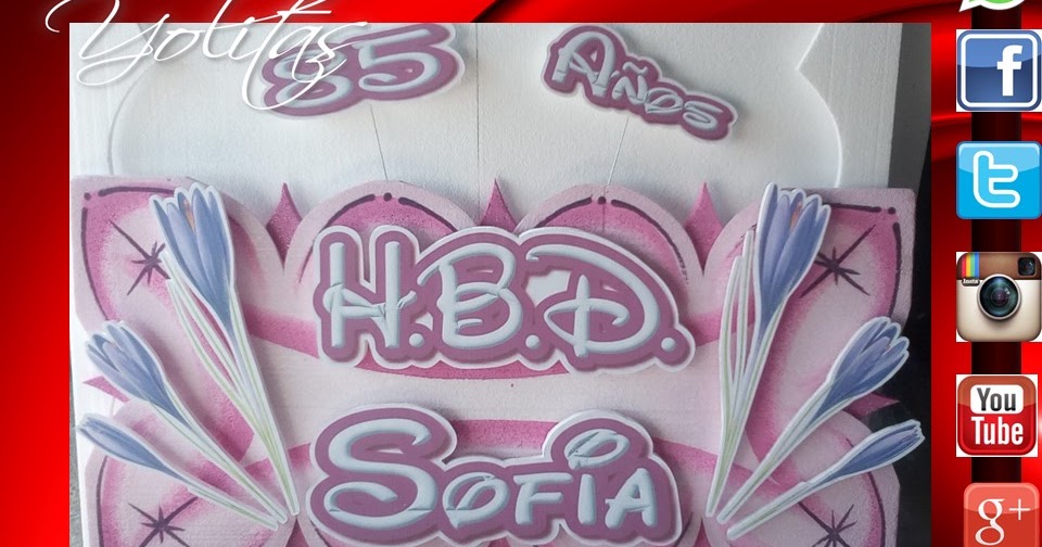 Yolitas Decoraciones: Letrero en Rosa de Feliz Cumpleaños Panamá