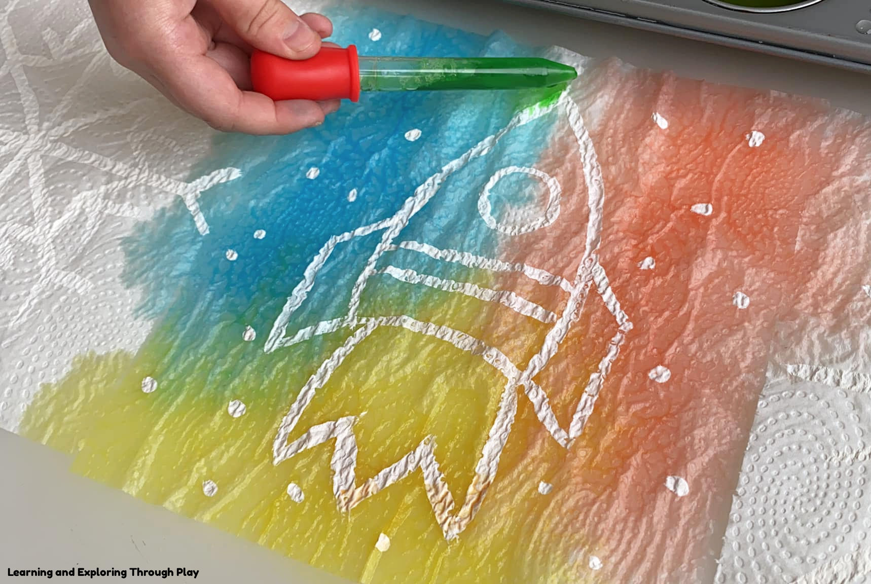 Learning and Exploring Through Play: Magic Paper Towel Science Art