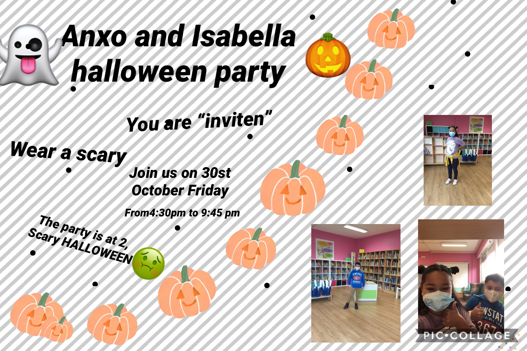 ENGLISH CLUB Humberto Juanes: (YEAR 5) HALLOWEEN INVITATION ENGLISH CLUB Humberto Juanes: (YEAR 5) HALLOWEEN INVITATION