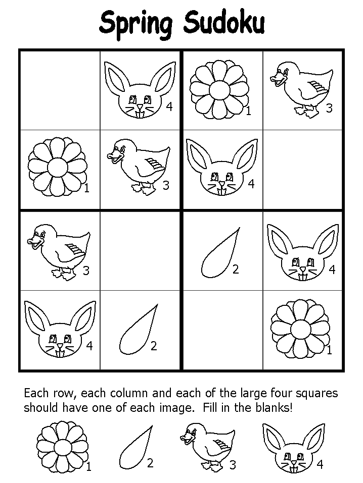 Fichas de Inglés para niños: Worksheets spring