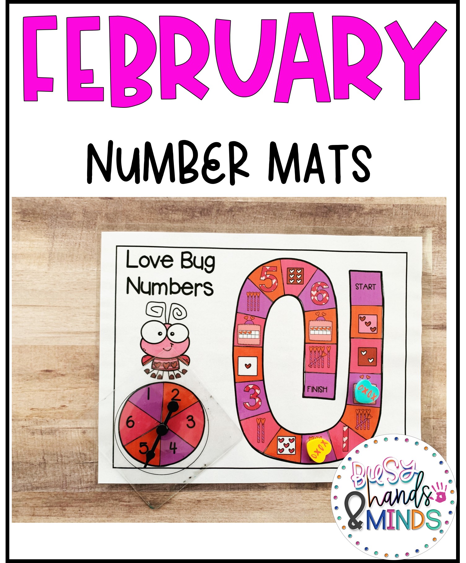 Valentine's Day Number Mats for Preschool | Busy Hands and Minds