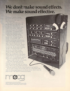 Retro Synth Ads: Moog signal processors "We make sound effective" ad ...