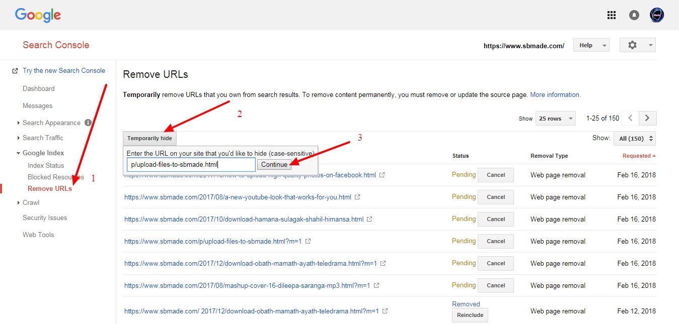 How to Remove URLs from Google Search Results | SBmade | New Data Of ...