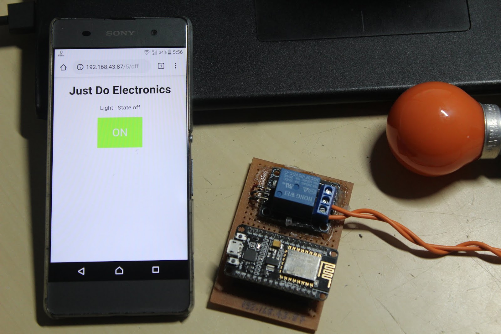Blub Controling Using Web Page