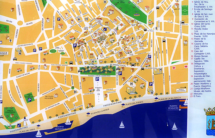 Map of Marbella, Spain