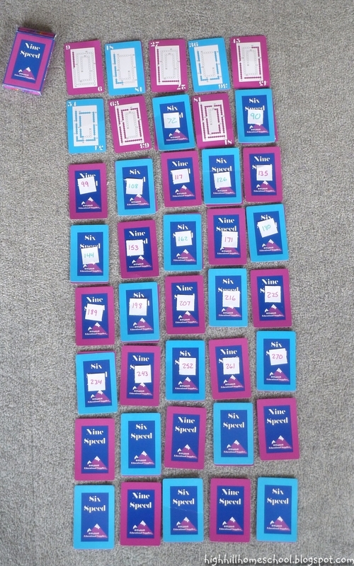 Highhill Homeschool: Speed! - Patterns in the Cards - Diagonals Part 1