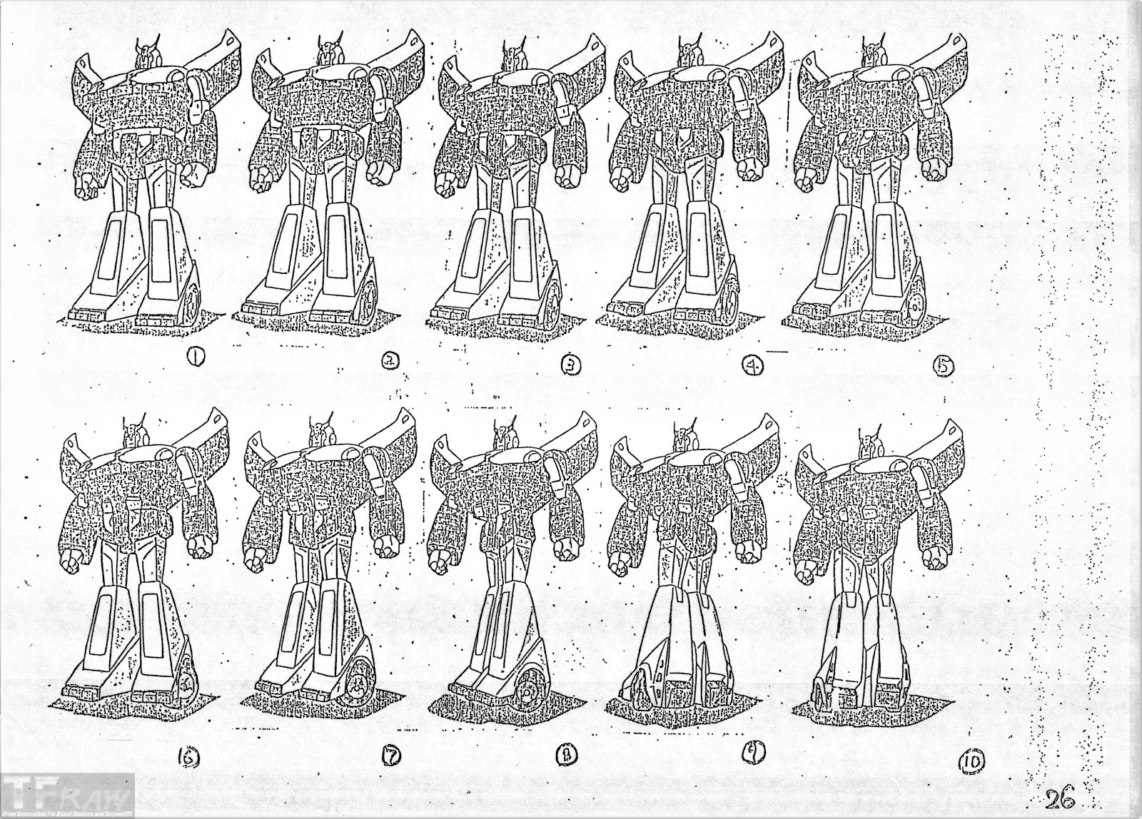 Transformers G1 Model Sheets
