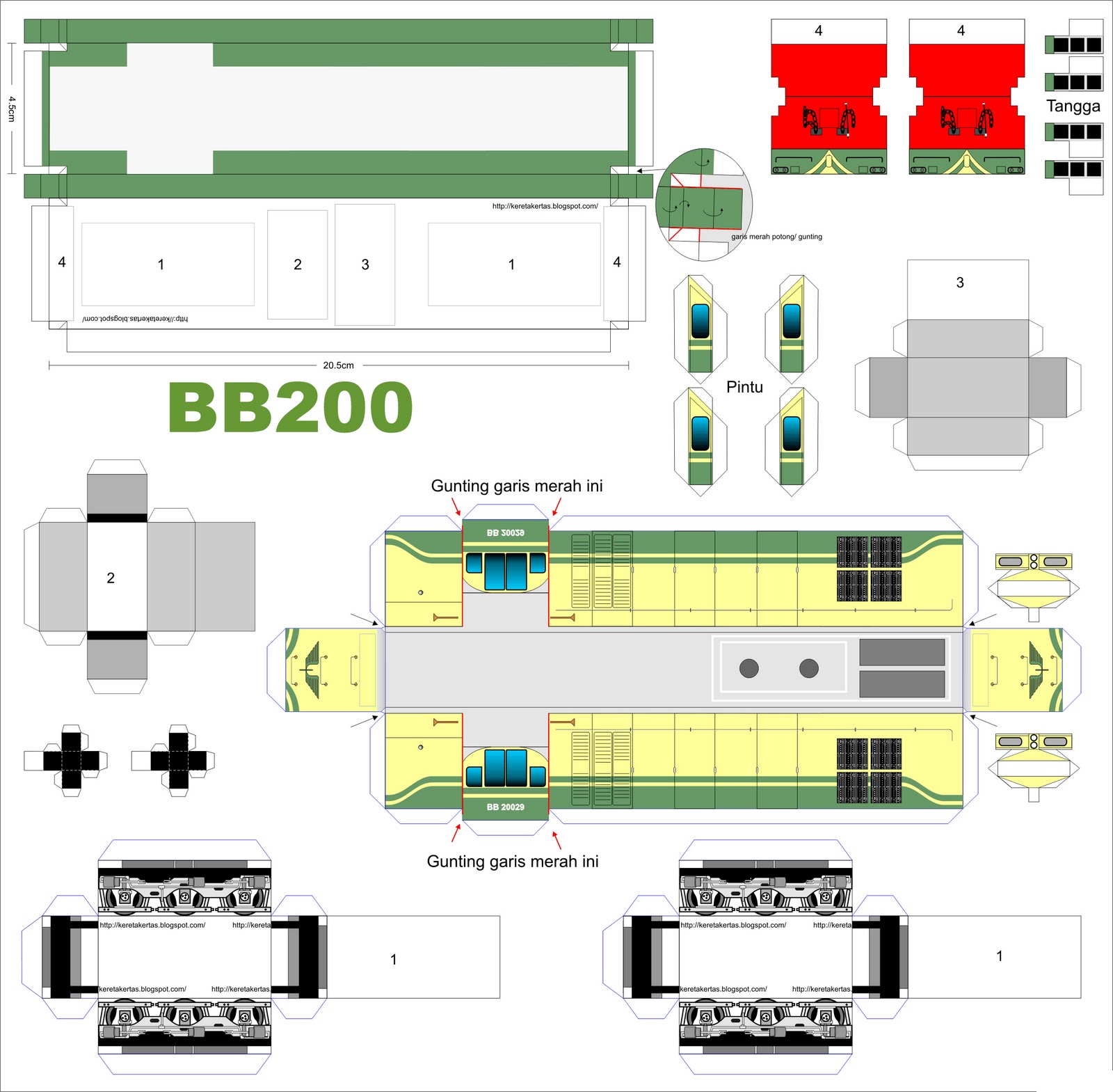 My Blog, My Life, and My Diary.: PaperCraft Kereta Api Indonesia BB 200