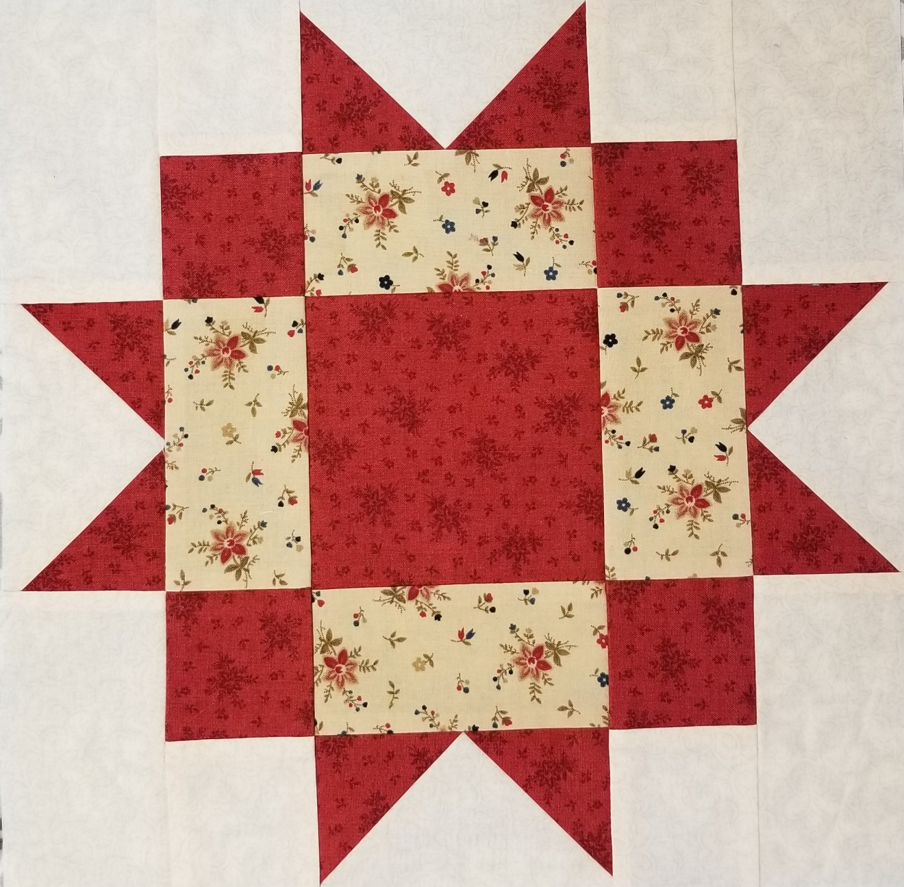 Designing Quilting for a Maple Star Block