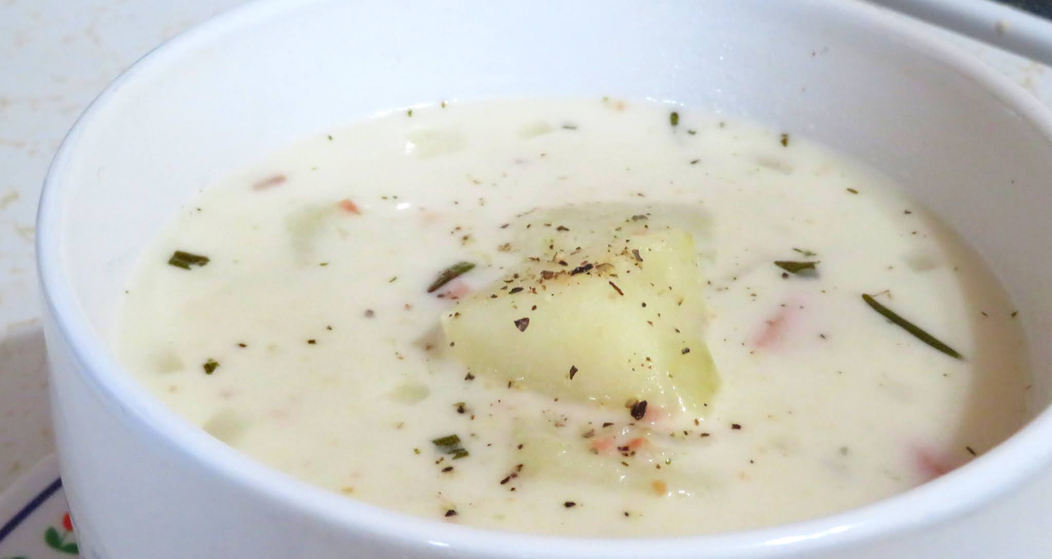 Slow Cooker Potato & Ham Chowder | The English Kitchen
