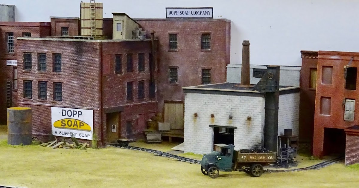 Model Railroad Minutiae: Soap factory completed on layout