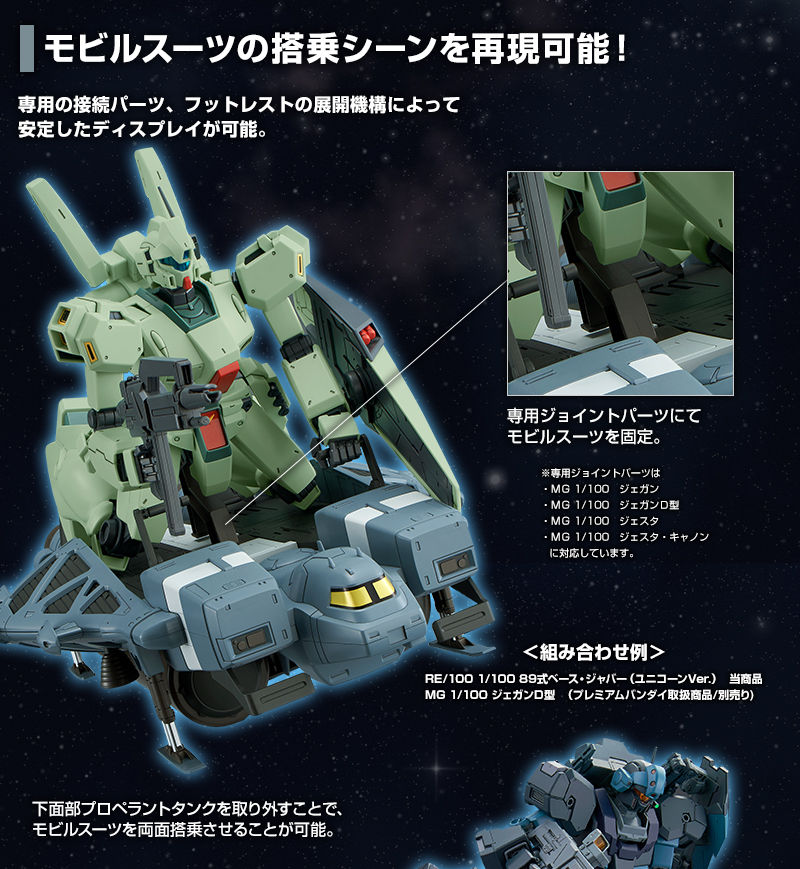 P-Bandai: RE/100 Type 89 Base Jabber [Unicorn Ver.] - Release Info ...