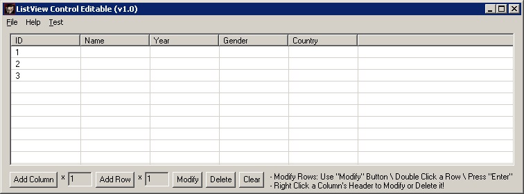 AutoHotKey: ListView Control Editable (Table - Grid - Spreadsheet)