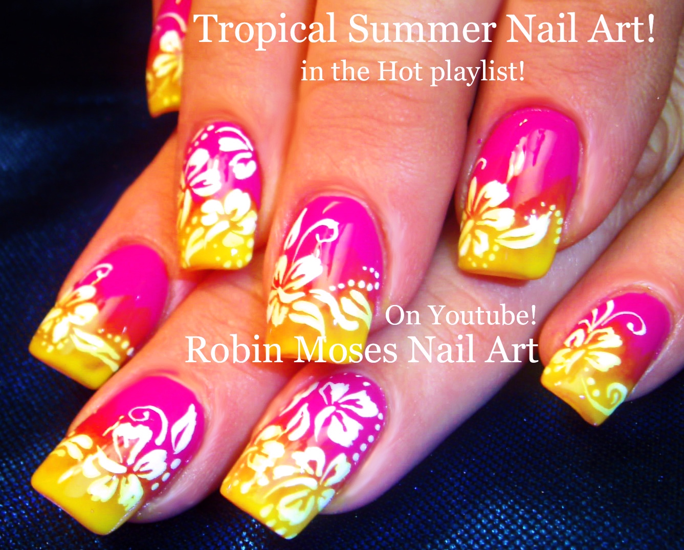 Robin Moses Nail Art: Easy Neon Pink Summer Nails Up and perfect for ...