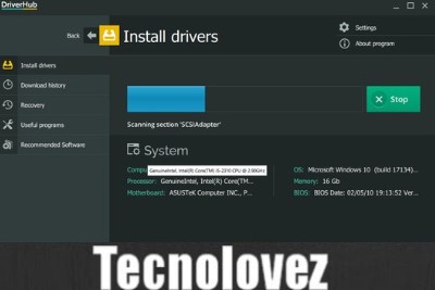 DriverHub - Programma gratuito per trovare i driver recenti del tuo pc