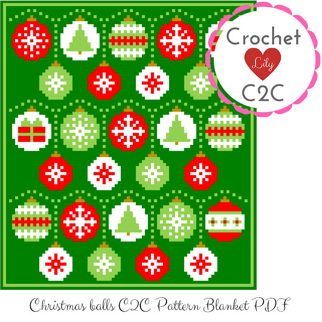 DIY Crochet Lily: [C2C Crochet] The Christmas tree C2C crochet cup coaster.