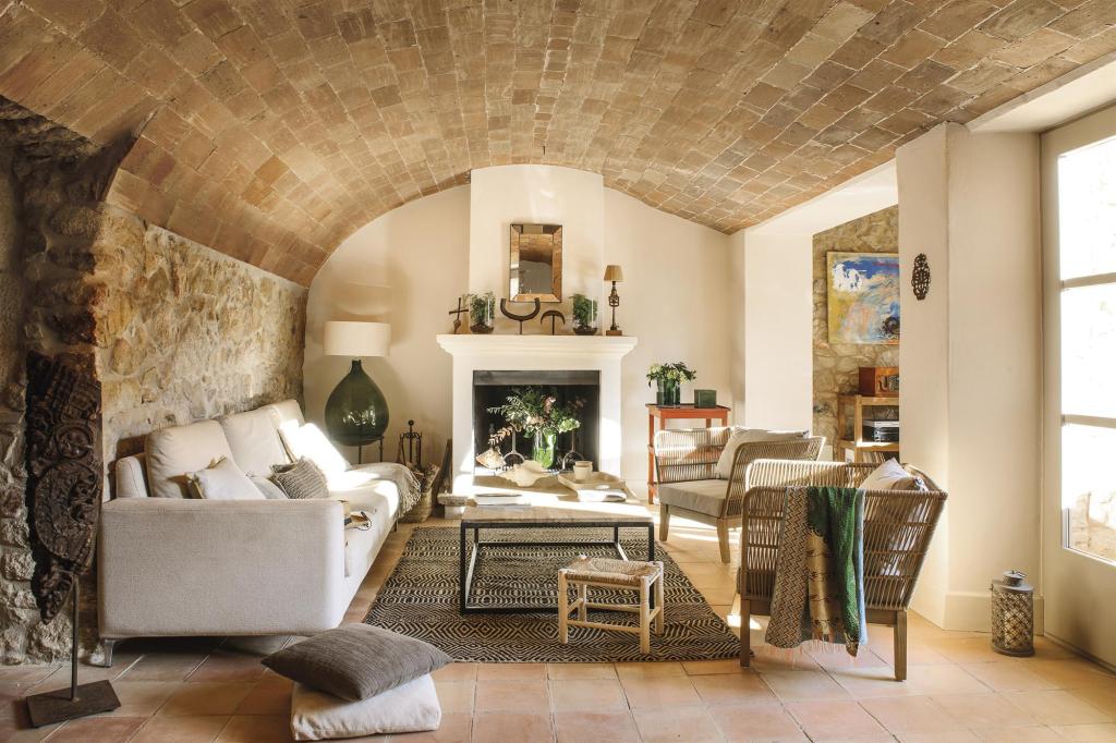 A bright Spanish stone house