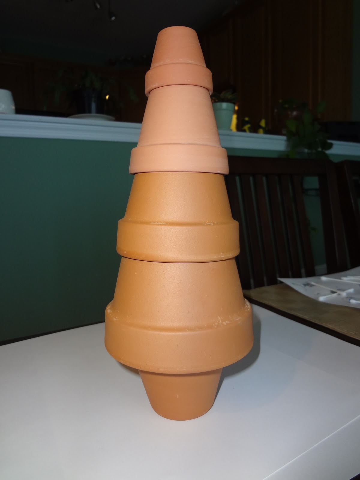 Not So Crafty Mama: Clay Pot Christmas Tree