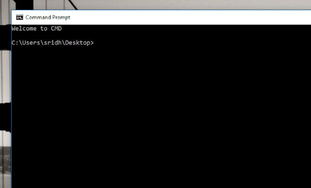 Create your own command prompt(cmd) - Sid's Silly Problems
