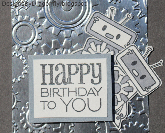 Designs by Dragonfly: Birthday Card ~ Bitty Bots