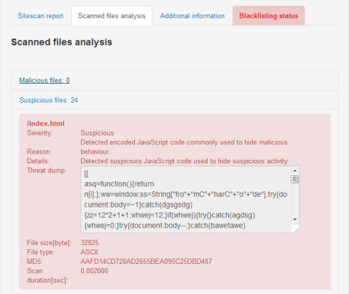 Quttera web security blog: Malicious hidden iframe downloads content ...