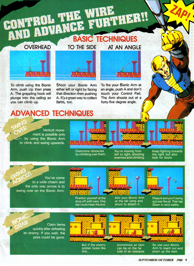 8-Bit City: Bionic Commando Nintendo Power Scans