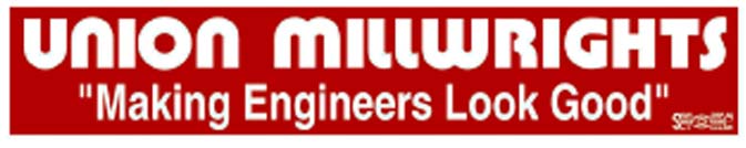 UNION MILLWRIGHTS: Millwright Decals