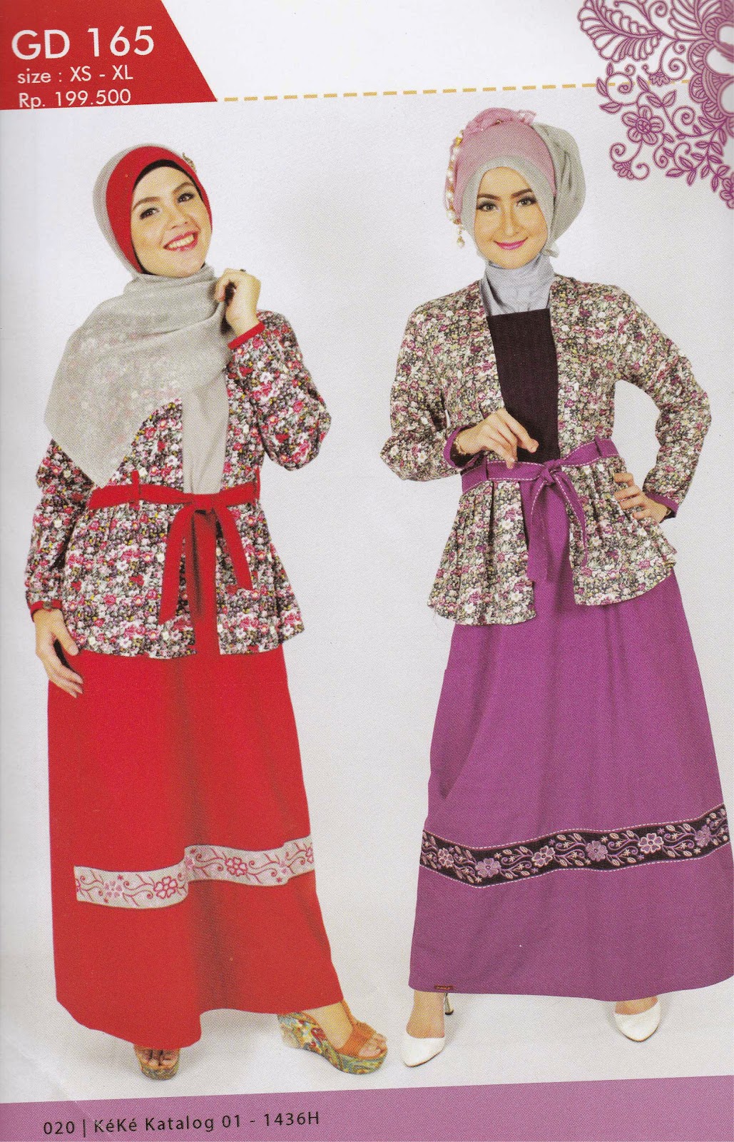 GD 165 Gamis Perempuan - Toko Busana Muslim | Keke Collection