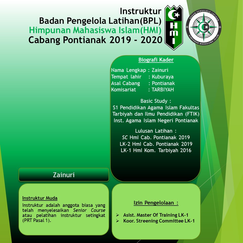 Database Instruktur BPL HmI Cabang Pontianak (Berlaku Hingga 1 Juni ...