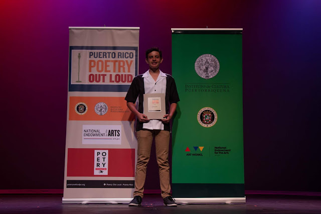 Rumbo a Washington Felipe Albors Riera ganador del Poetry Out Loud PR 2019