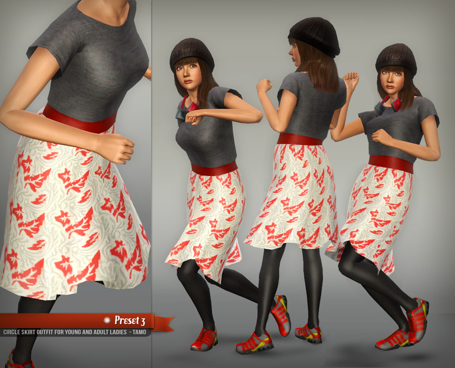 [TS3] Circle Skirt Outfit