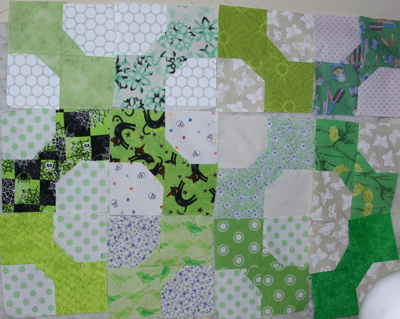 Sane, Crazy, Crumby Quilting: Green Scraps