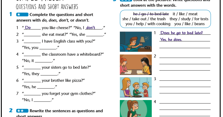 Teachermina: [activity] simple present: questions & short answers