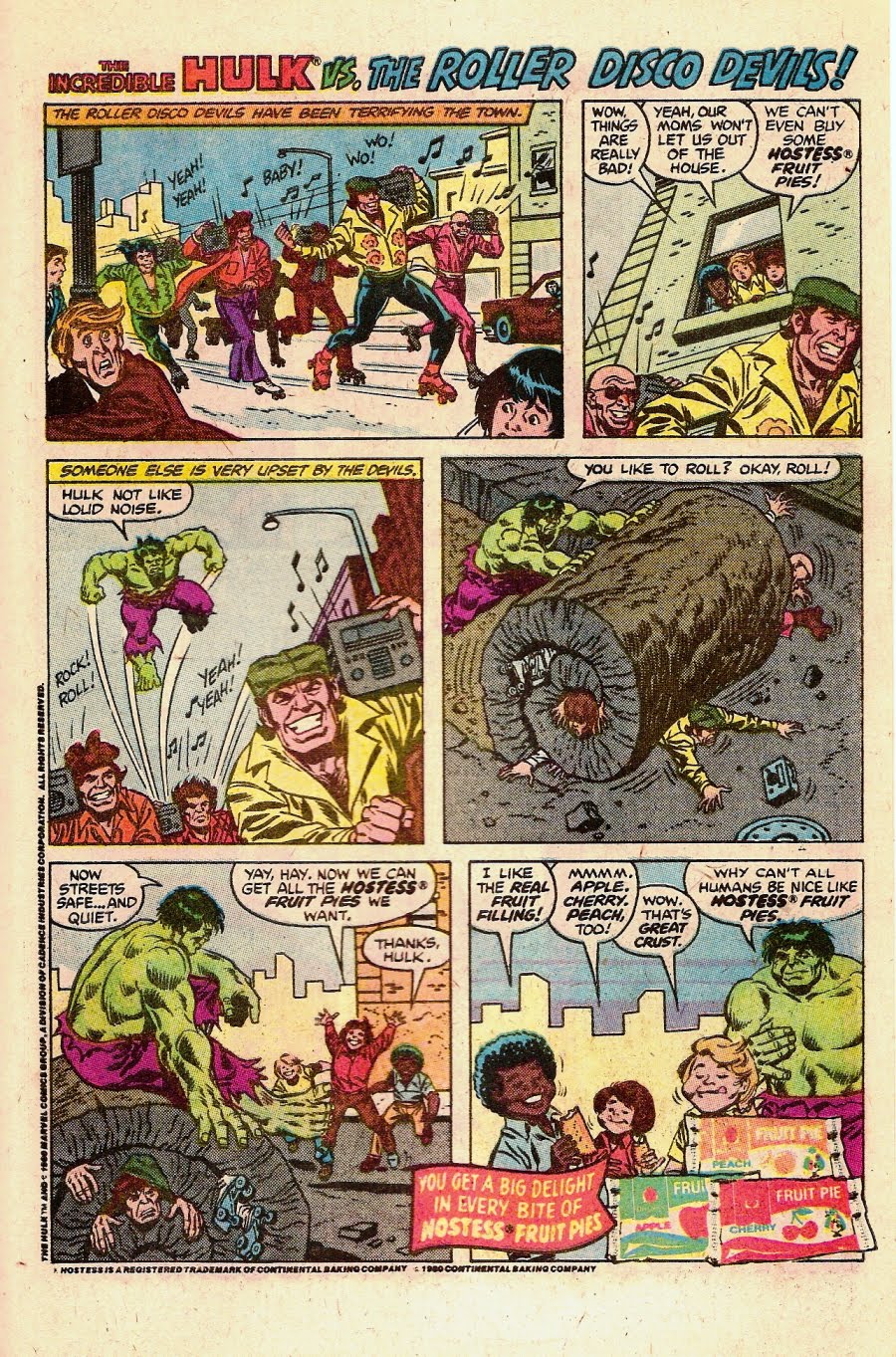 Comics-Ads: The Incredible Hulk Vs. The Roller Disco Devils | Weird ...
