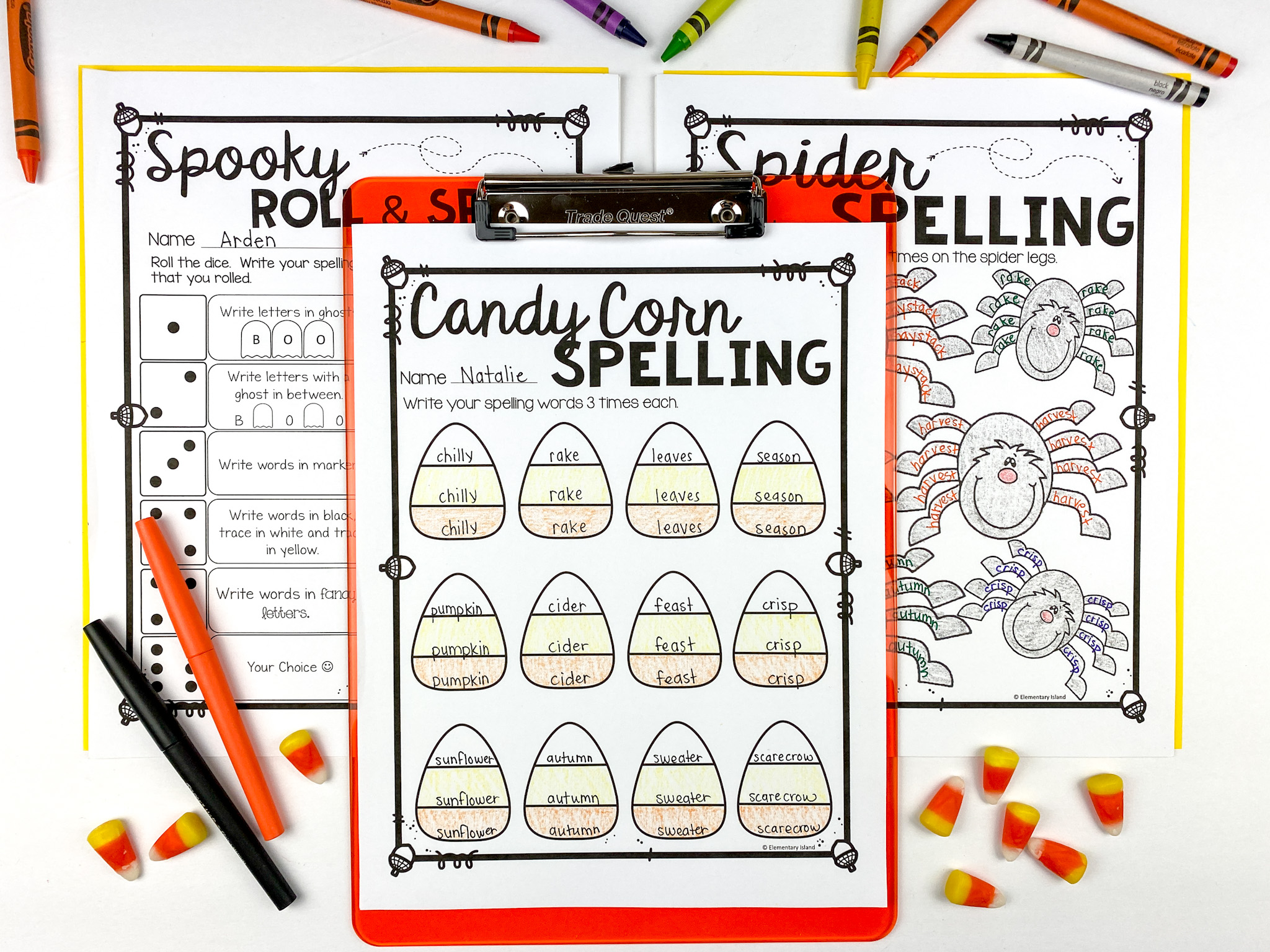 Halloween and fall spelling activities that are perfect for word work ...