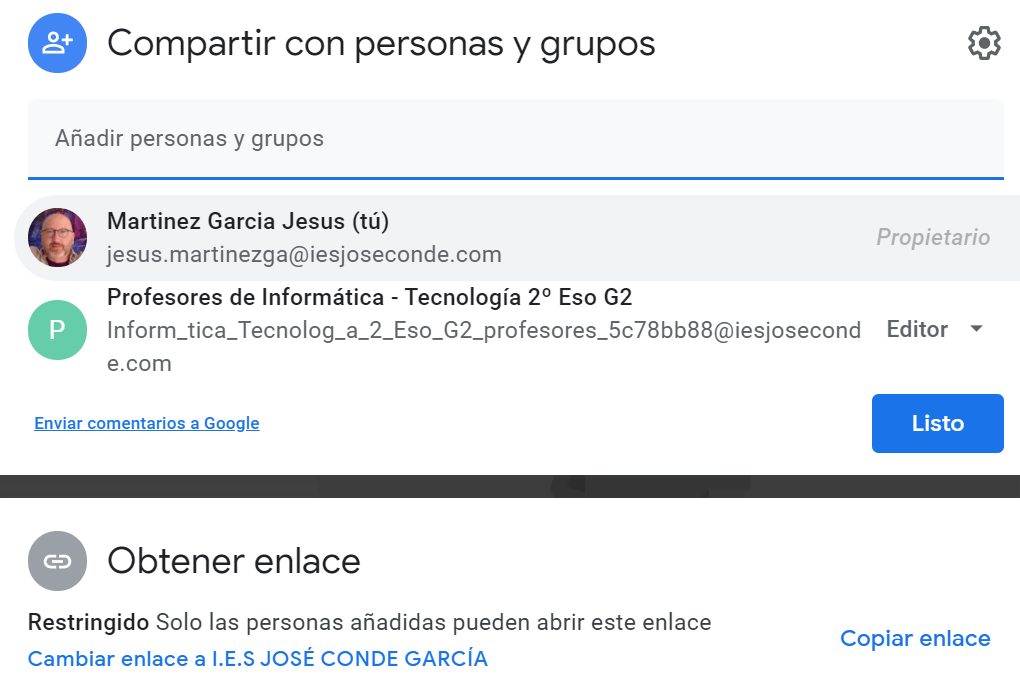 Informática Conde: Práctica 4. Compartir una carpeta con un compañero.