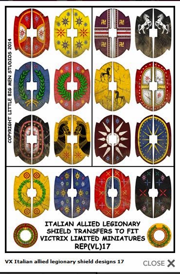 oldSarges Wargame and Model blog: Victrix Republican Roman shield decals