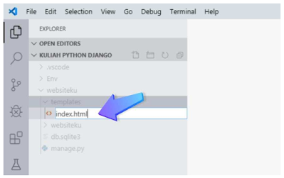 Memahami URL, Views, dan Template Django Framework - Contoh Aplikasi