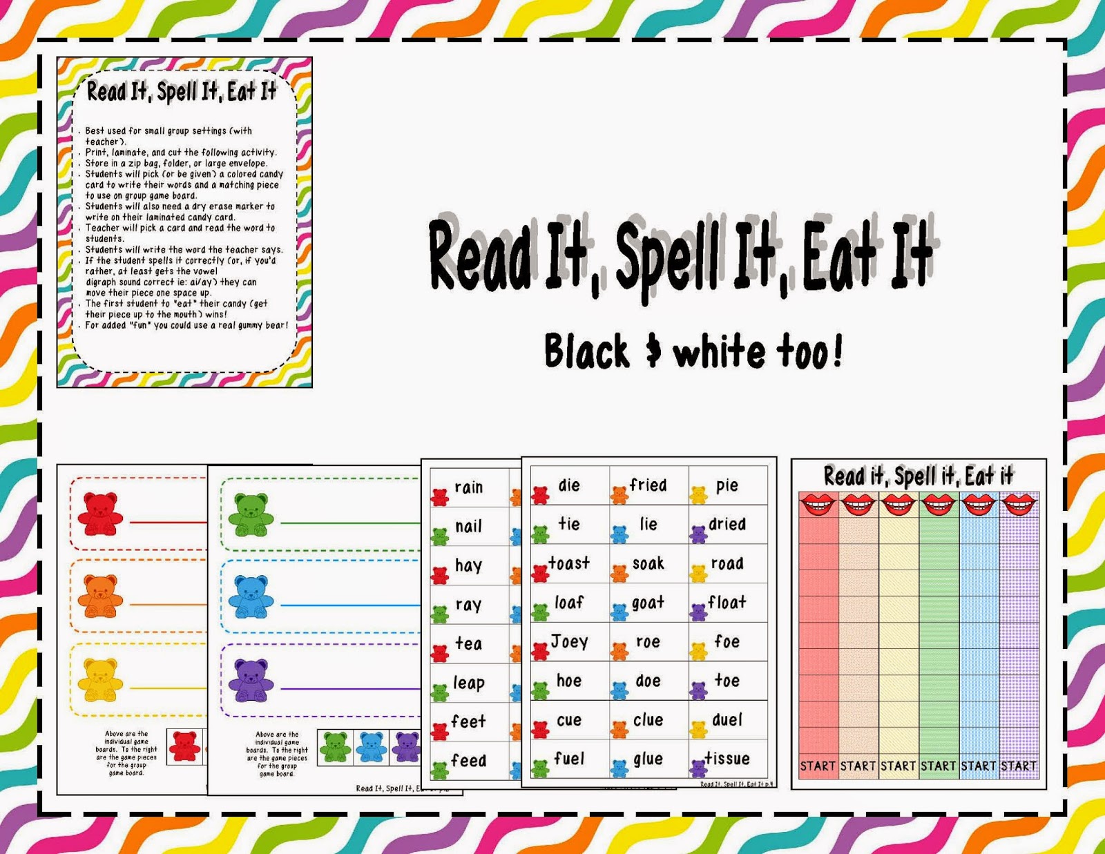Busy Mama & Her Boys: Vowel Digraph Sweet Treats