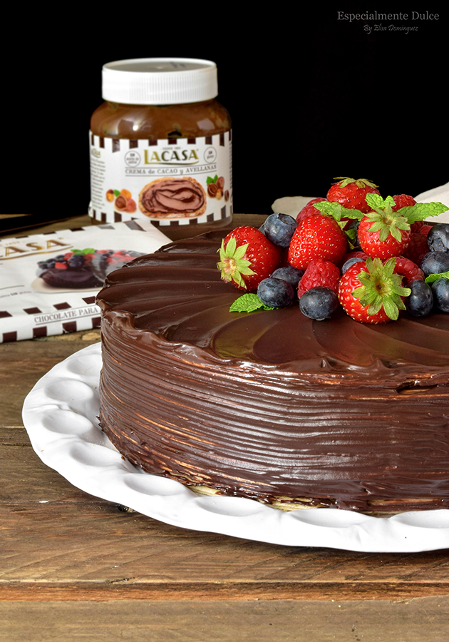 Tarta de obleas y chocolate (La más fácil del mundo) | Especialmente Dulce