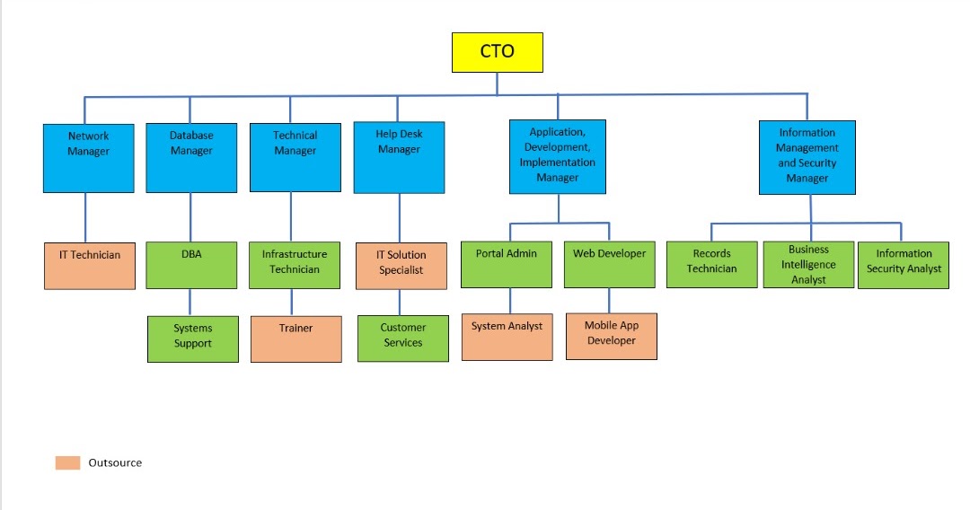 CONTROL AND AUDIT : IT DEPARTMENT ORGANIZATIONAL CHART