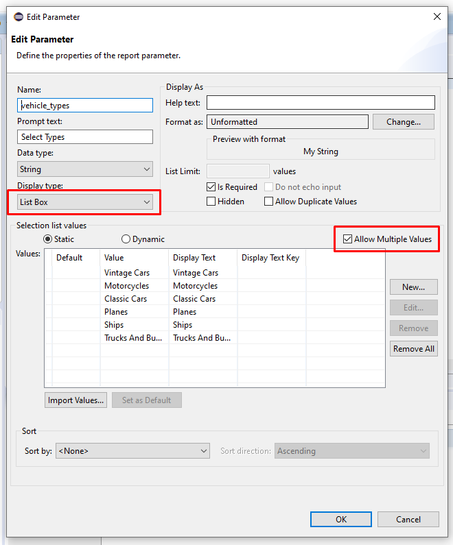 Passing the Select Multiple Option Listbox Parameters to a Dataset ... Passing the Select Multiple Option Listbox Parameters to a Dataset ...
