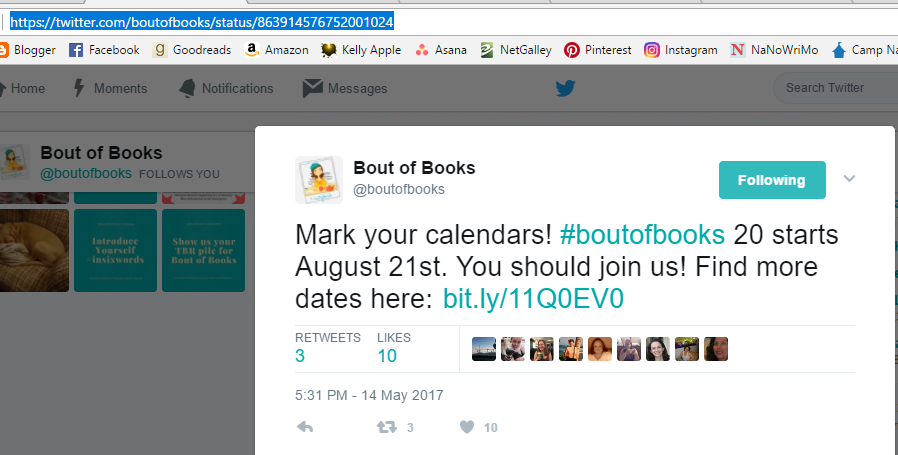 Bout of Books: Tips and Tricks - How to direct link